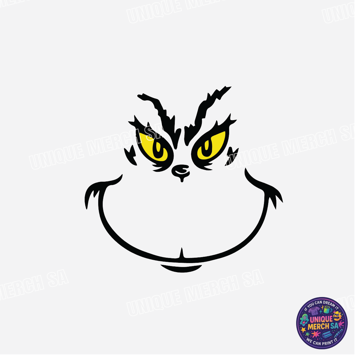 DTF Transfer - Grinchmas - Grinch Smirk – Unique Merch SA